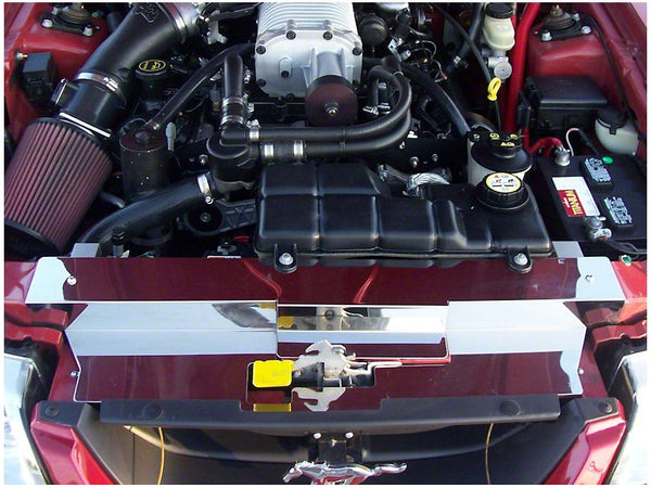 Modern Billet Polished Stainless Steel Radiator Cover - Steeda