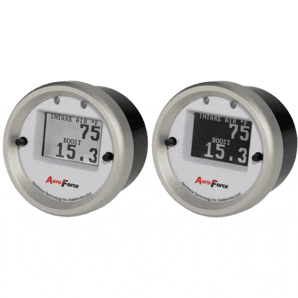 Dual Interceptor Gauge set (White/Black Screen) - Steeda