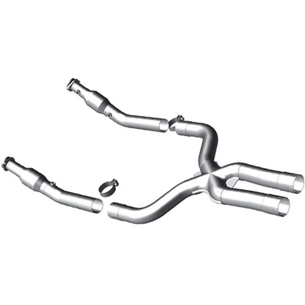 Direct-Fit High-Flow Catted X Pipe - Steeda