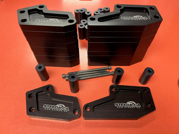 1979-2004 Coyote Engine Conversion Mounts (Solid Billet) - Steeda